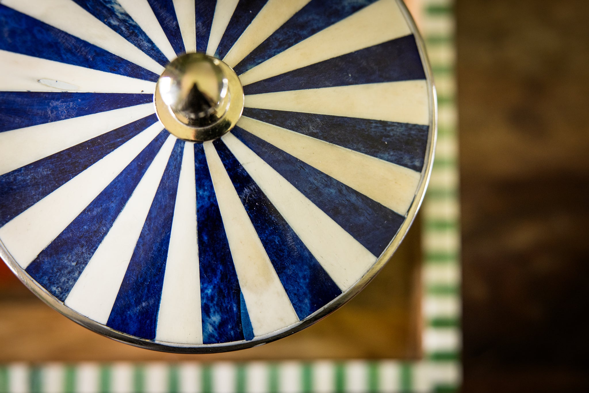 Bone Inlay Ice Bucket | Blue & White | Striped – Tooka