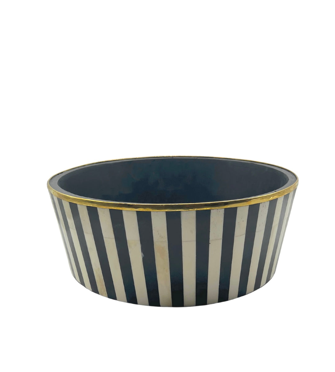 Round Inlay Planter | Large | Ebony Black | Striped – Tooka